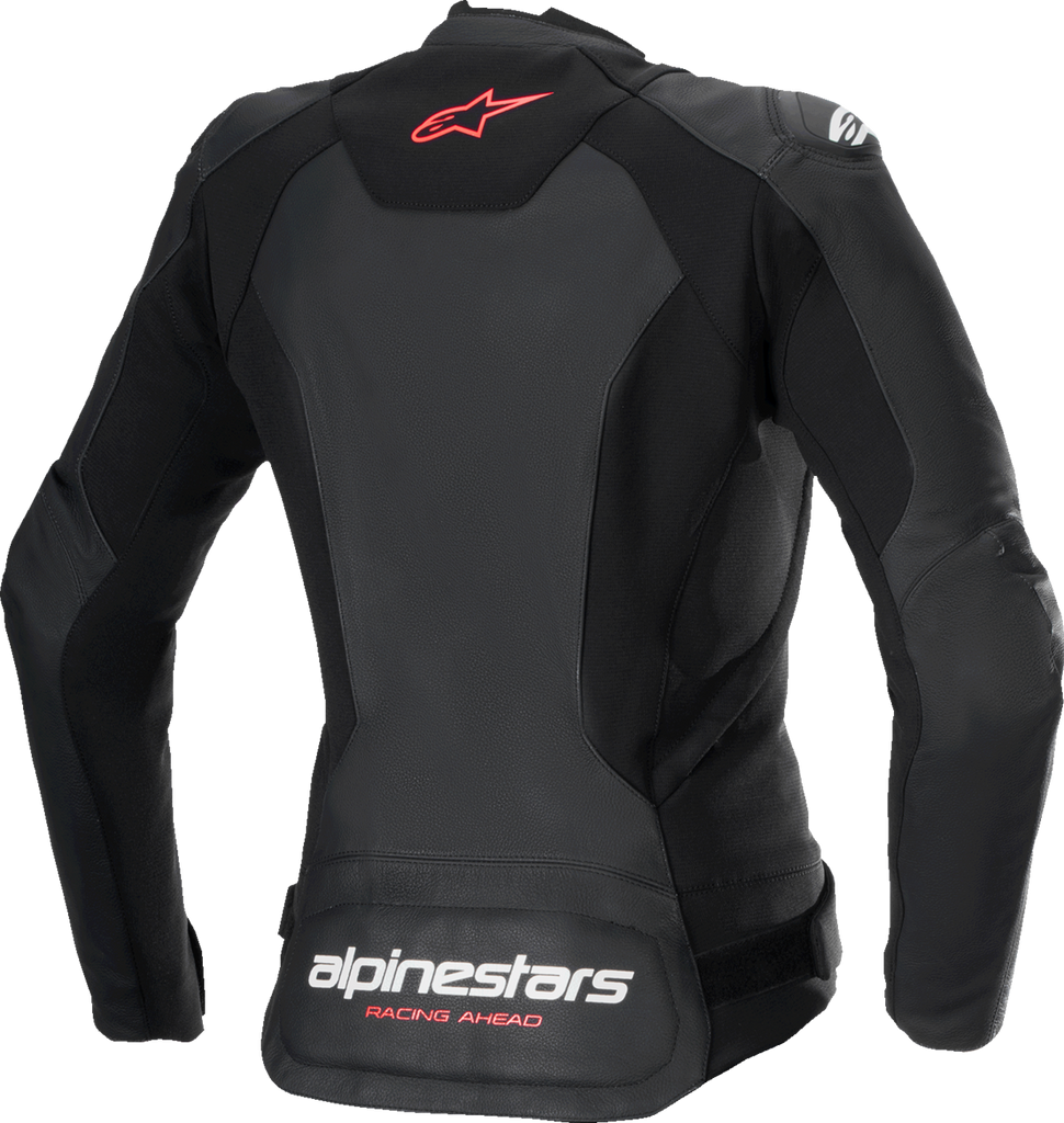 Alpinestars - Stella Faster v3 Leather Jacket - Black/White Fluo/Coral – Ducati Omaha