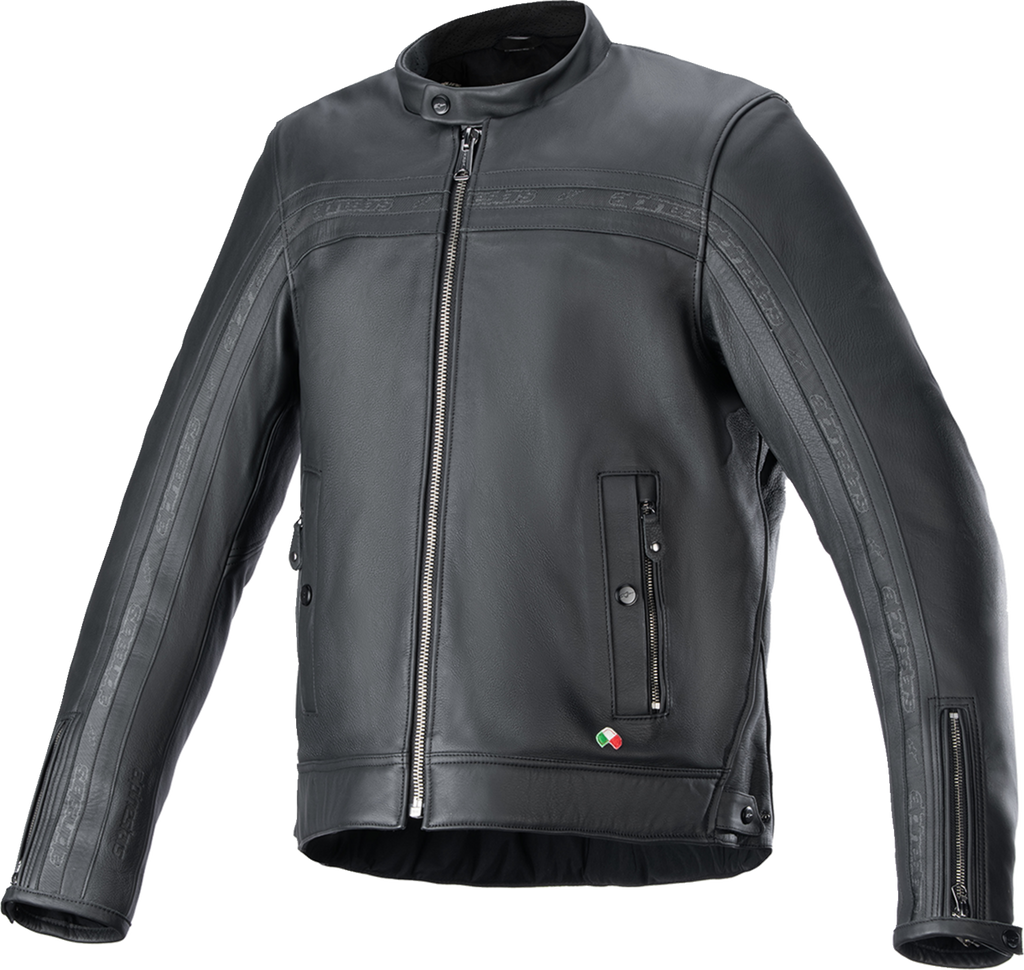 Alpinestars - Dyno Leather Jacket - Black/Black – Ducati Omaha