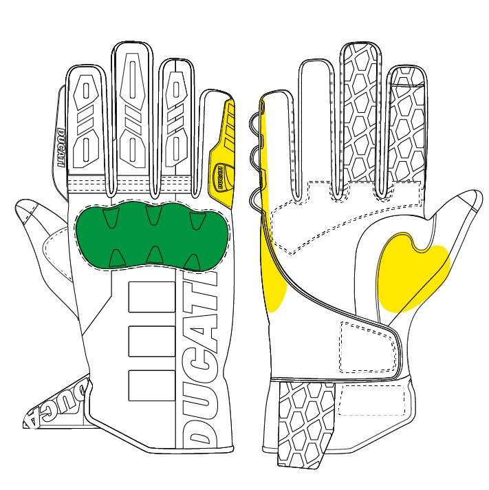98109249 - Atacama C3 Fabric-leather gloves – Ducati Omaha