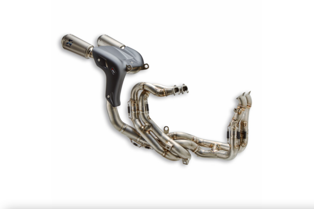 96482001B - Complete High Mount Titanium Racing Exhaust V4 – Ducati Omaha